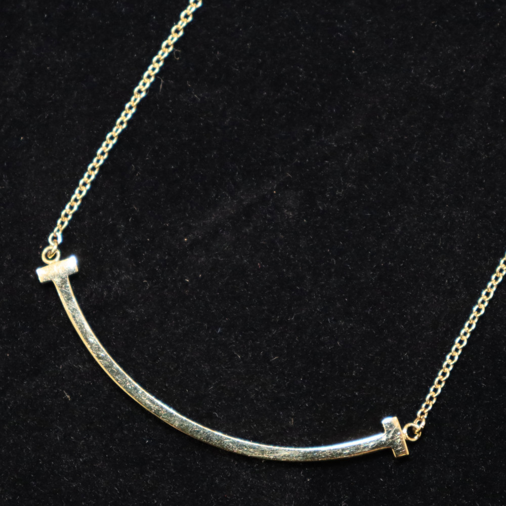 Tiffany & Co. | Jewelry | Tiffany T Smile Pendant Small Yellow Gold ...
